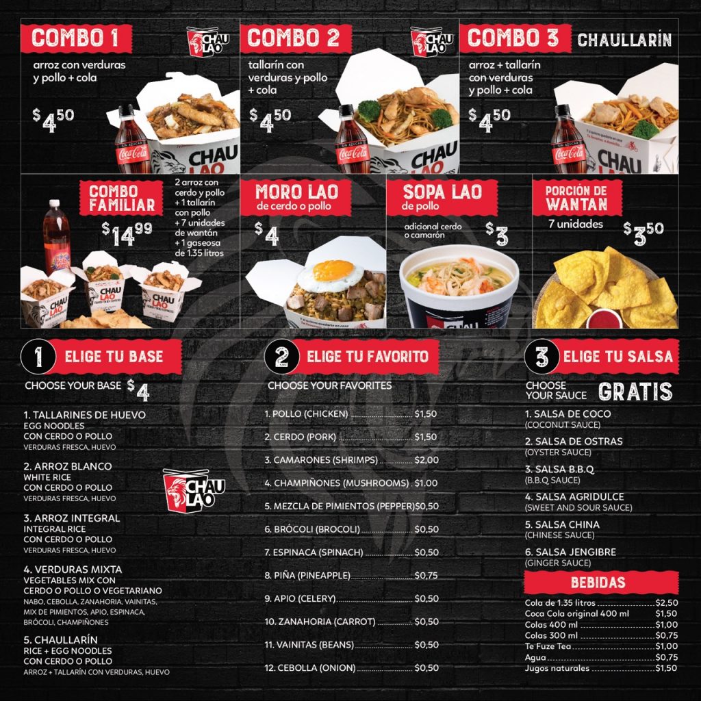 Menú – Chau Lao